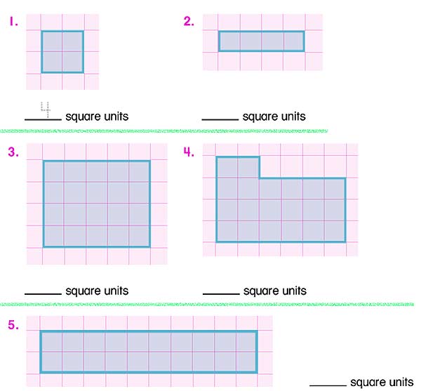 Sometimes you can find the area of a shape using grid paper. Look at ...