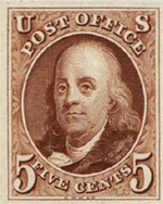 The post office sold each half stamp for five cents.
