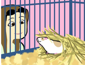 "That rat made a hole to hide in," Hanna said. It peeked out from the ...