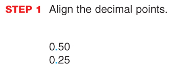Compare and Order Decimals