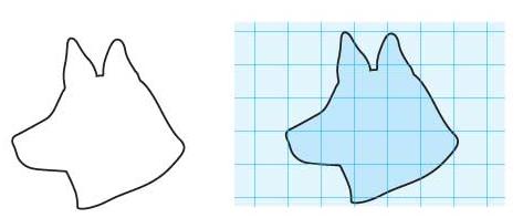 This area is about 15 units.