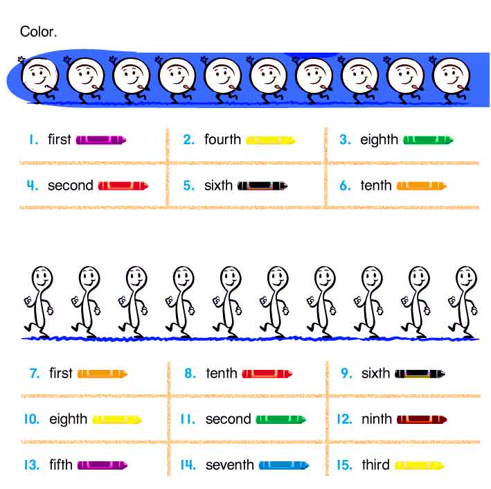 Copy the pictures below on a piece of paper and follow the directions.