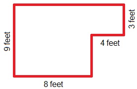 We can start by dividing it into rectangles. Here's one possibility: