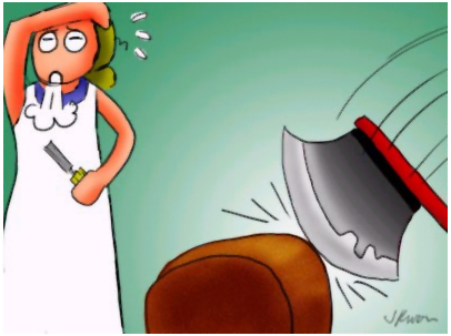 We chipped at it with chisels,