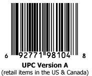 BAR CODES: