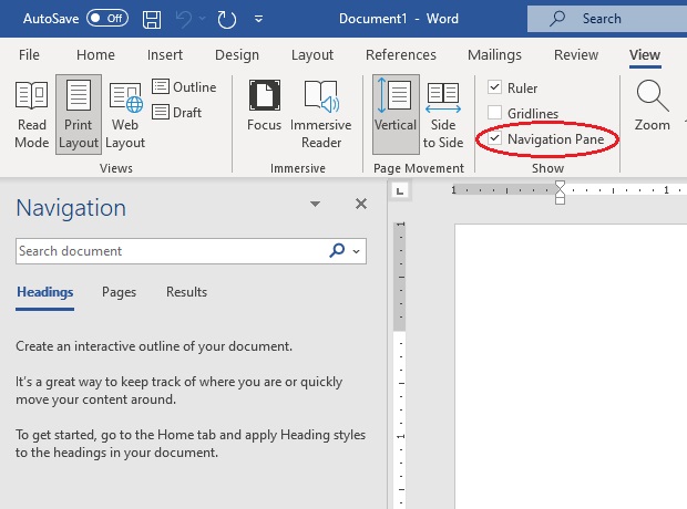Navigating Documents