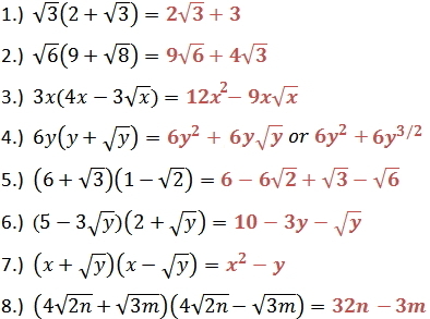 Multiply Square Roots